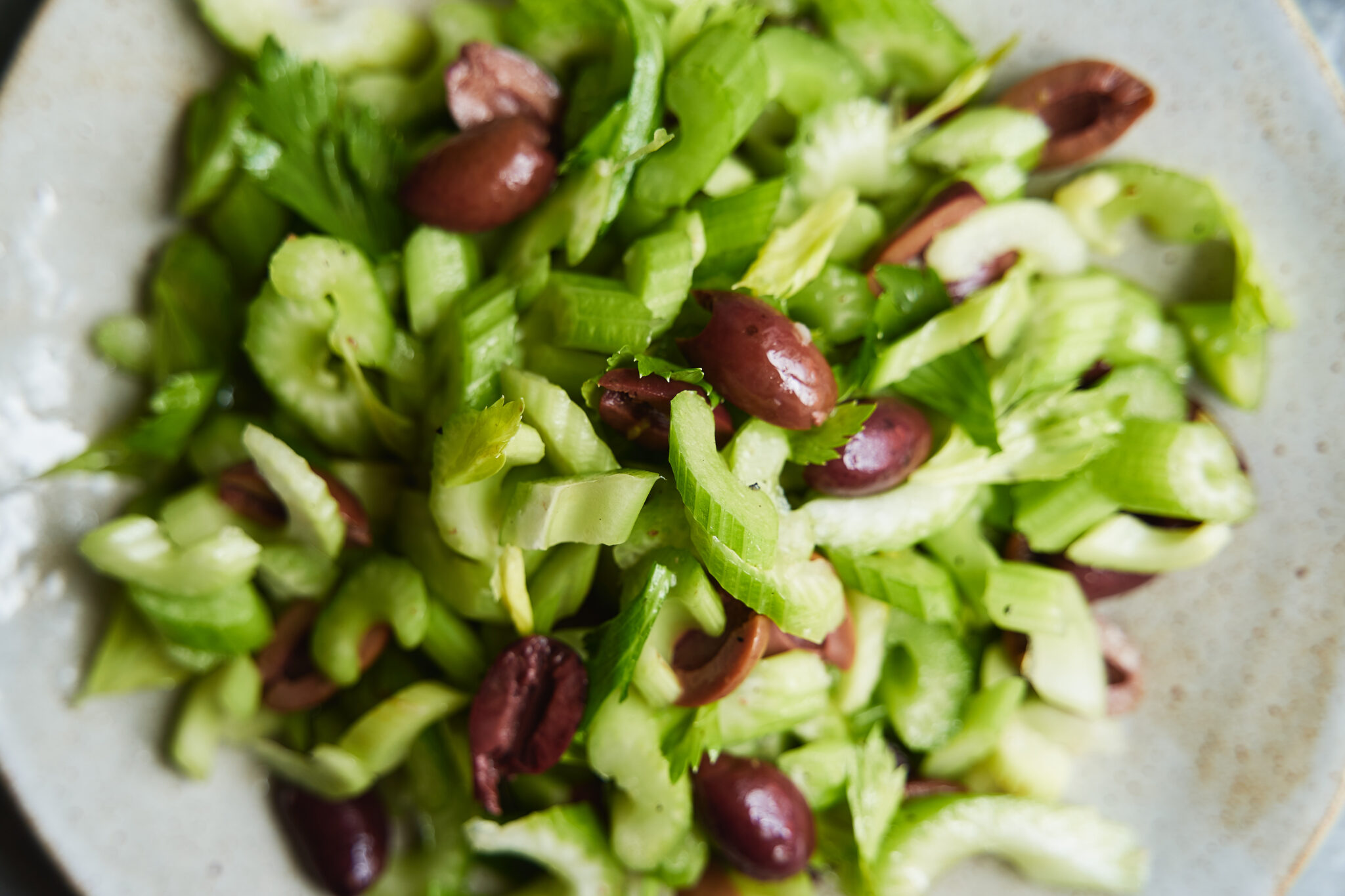 Garlic Dressed Celery and Olive Salad - Good Eatings