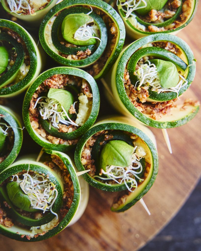 Raw Courgette Lasagne Roll Ups - Good Eatings