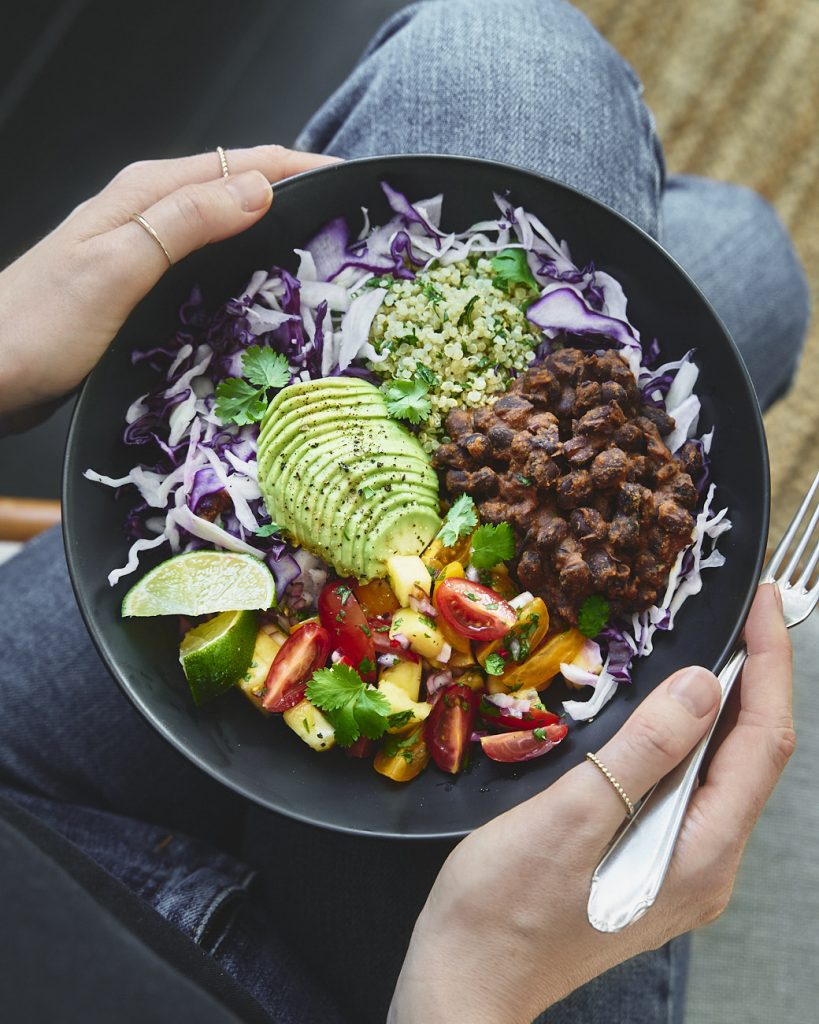 Mexican Inspired Balance Bowl with Pineapple Salad, Black Beans and ...