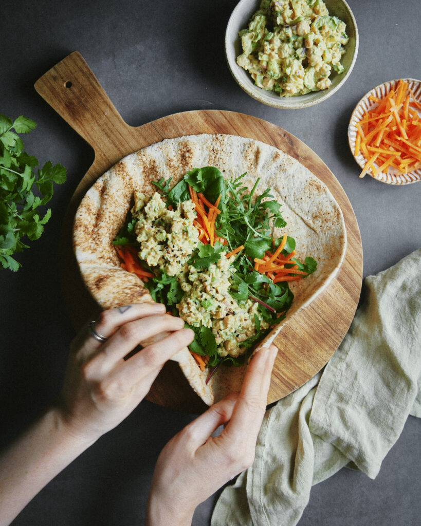 Curried Chickpea Salad Wrap - Good Eatings