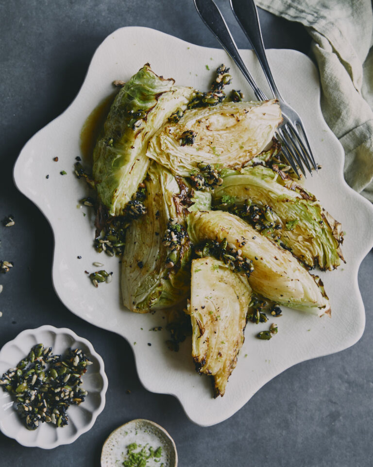 Roasted Cabbage with Miso and Lime Butter - Good Eatings